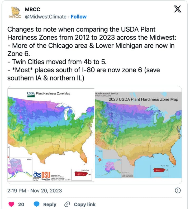 The new 2023 "USDA Plant Hardiness Zone Map" changes everything. Here's ...