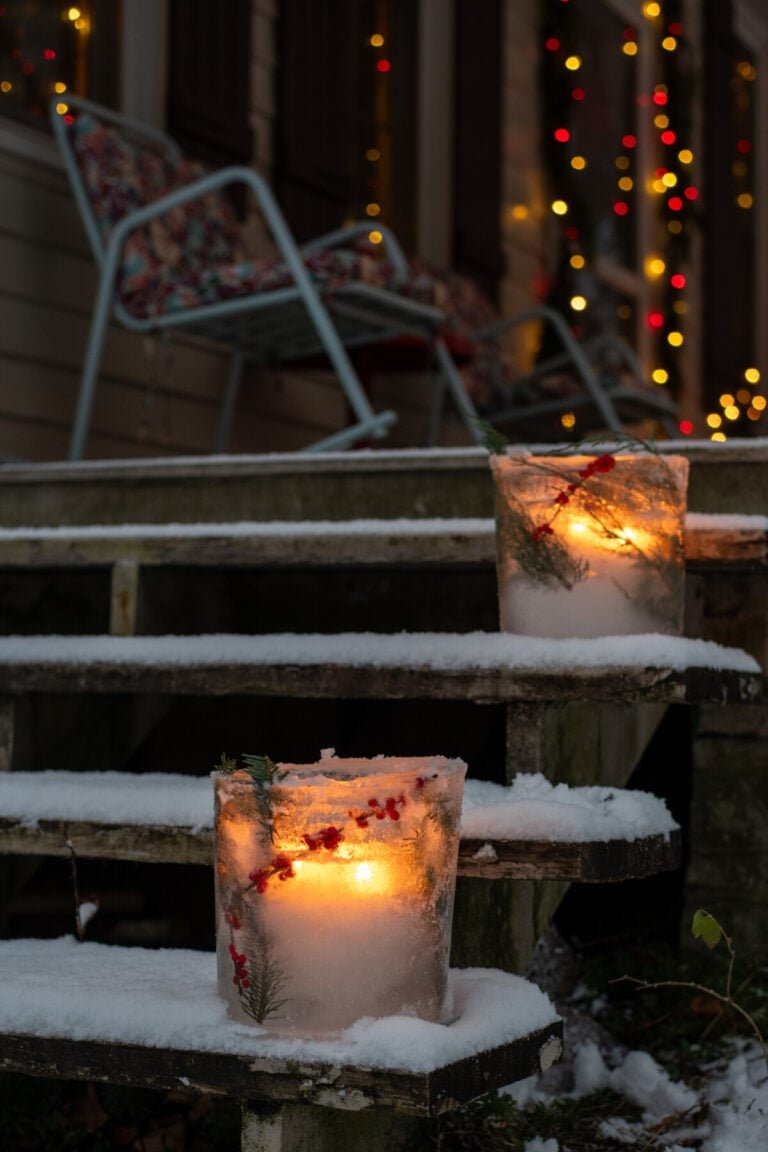 Make Easy Ice Luminaries + Helpful Tips for Stunning Results
